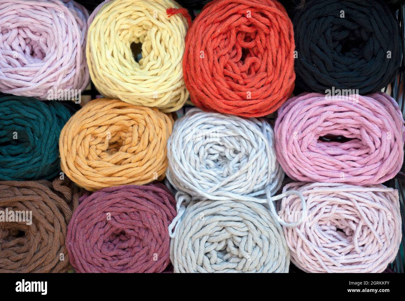 Colored threads, yarns Stock Photo - Alamy