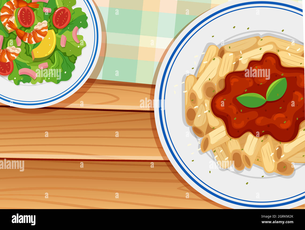 Italian cuisine pasta on Stock Vector Images - Alamy