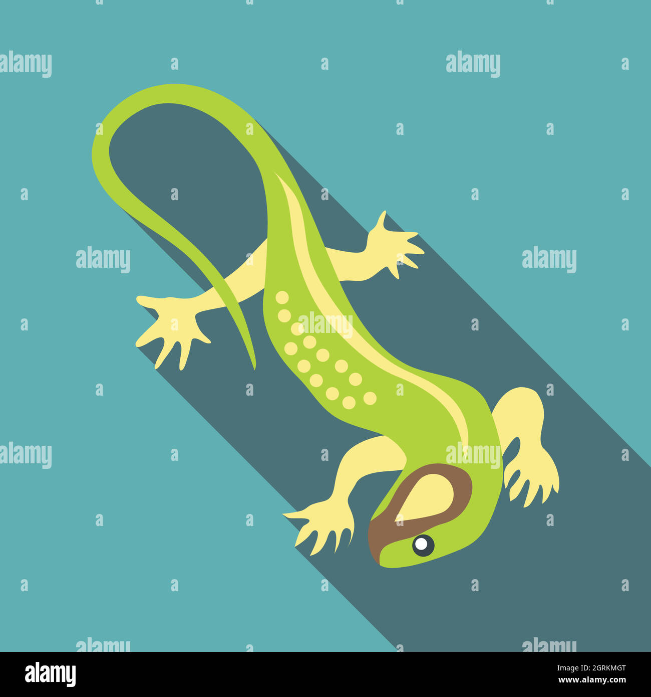 Green lizard icon, flat style Stock Vector Image & Art - Alamy