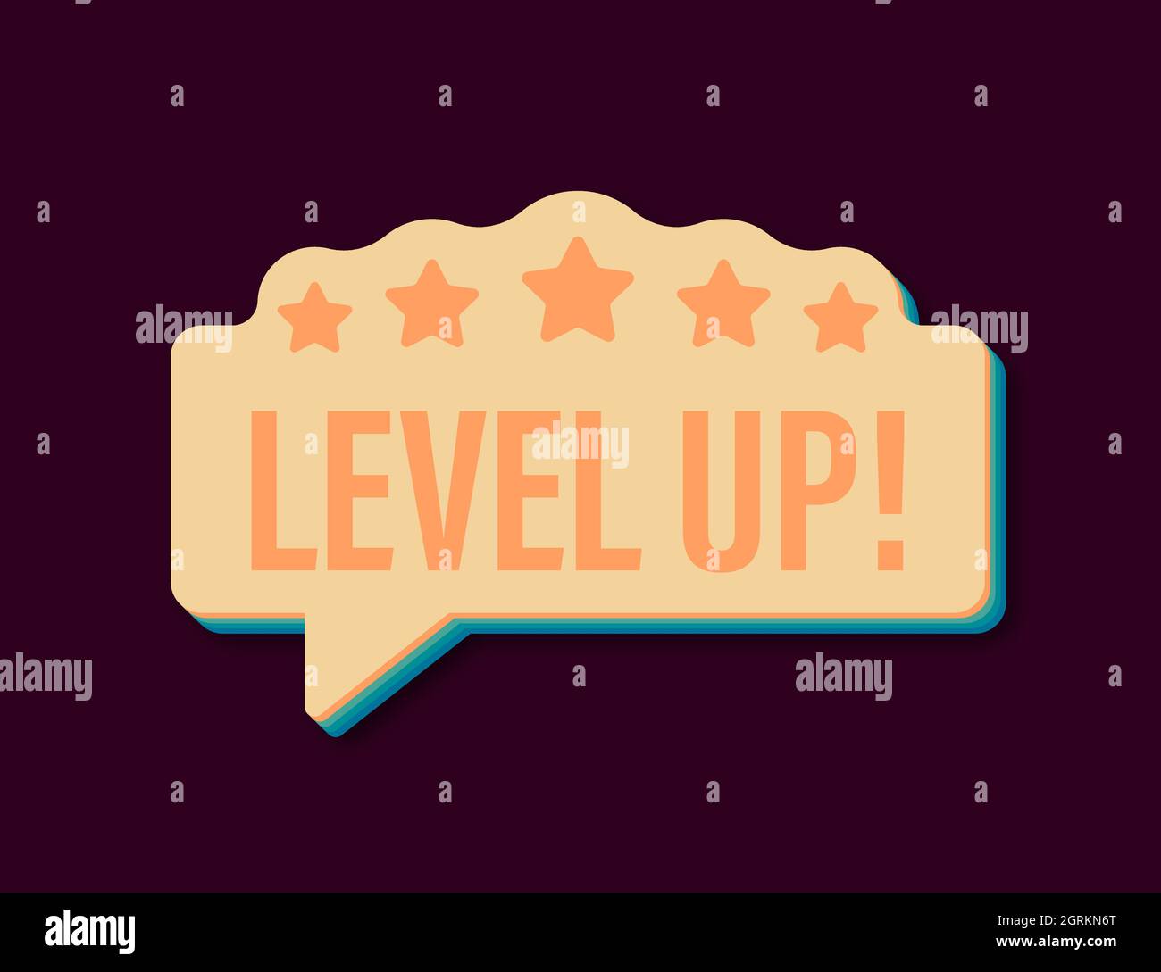 Game icon bonus. level up retro icon, new level logo. Vector ...