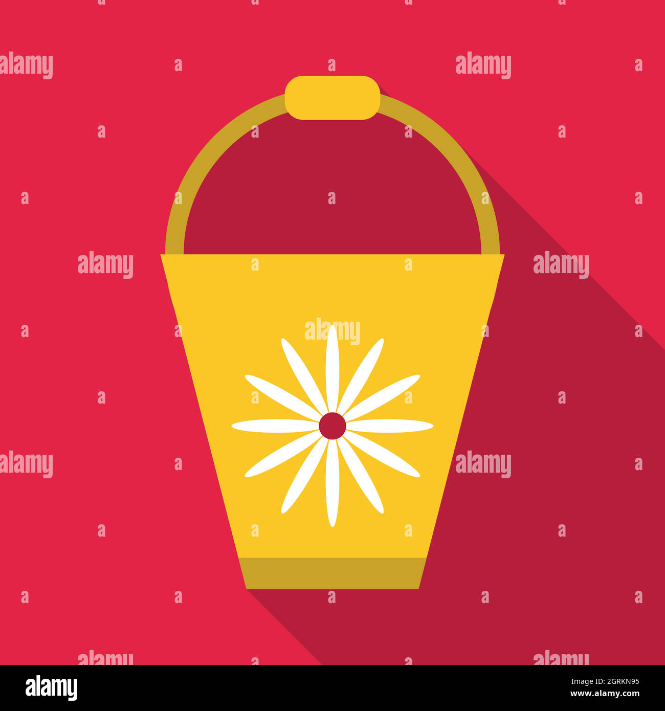 Bucket icon, flat style Stock Vector Image & Art - Alamy