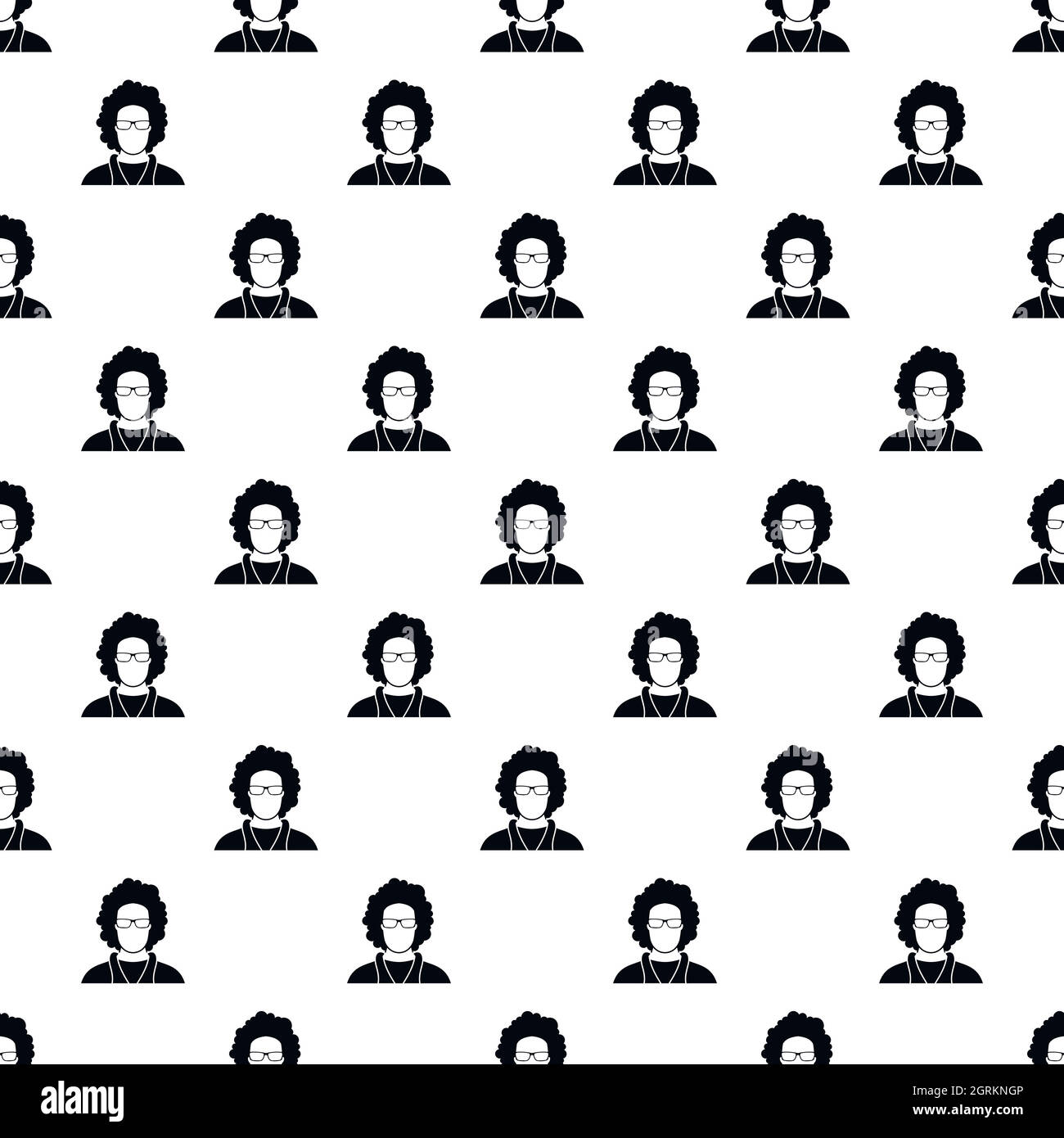 Male afro avatar pattern, simple style Stock Vector Image & Art - Alamy