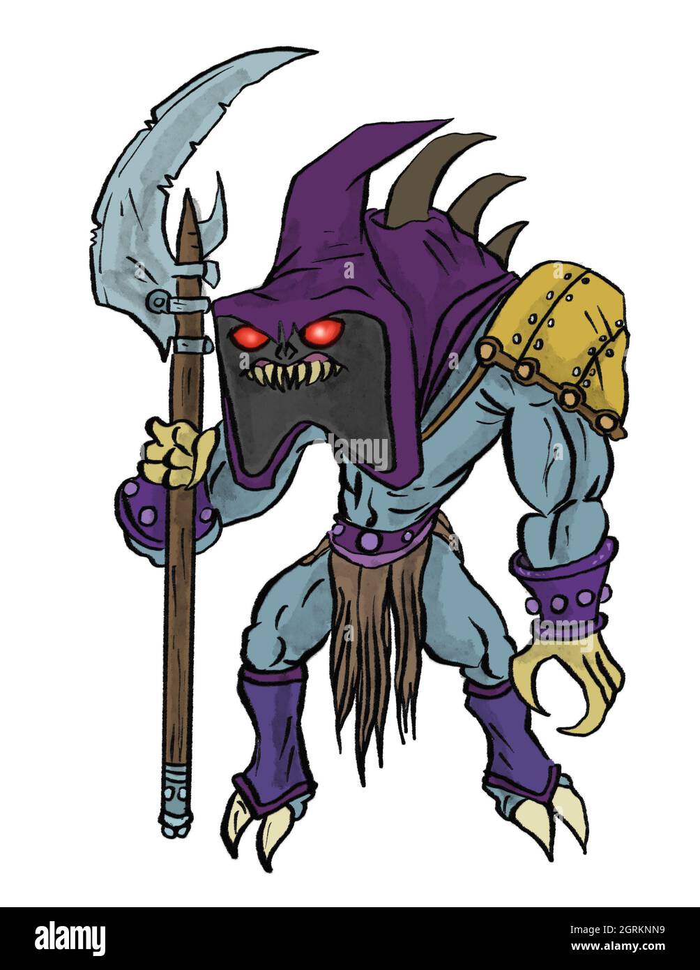 hooded monster illustration Stock Photo - Alamy