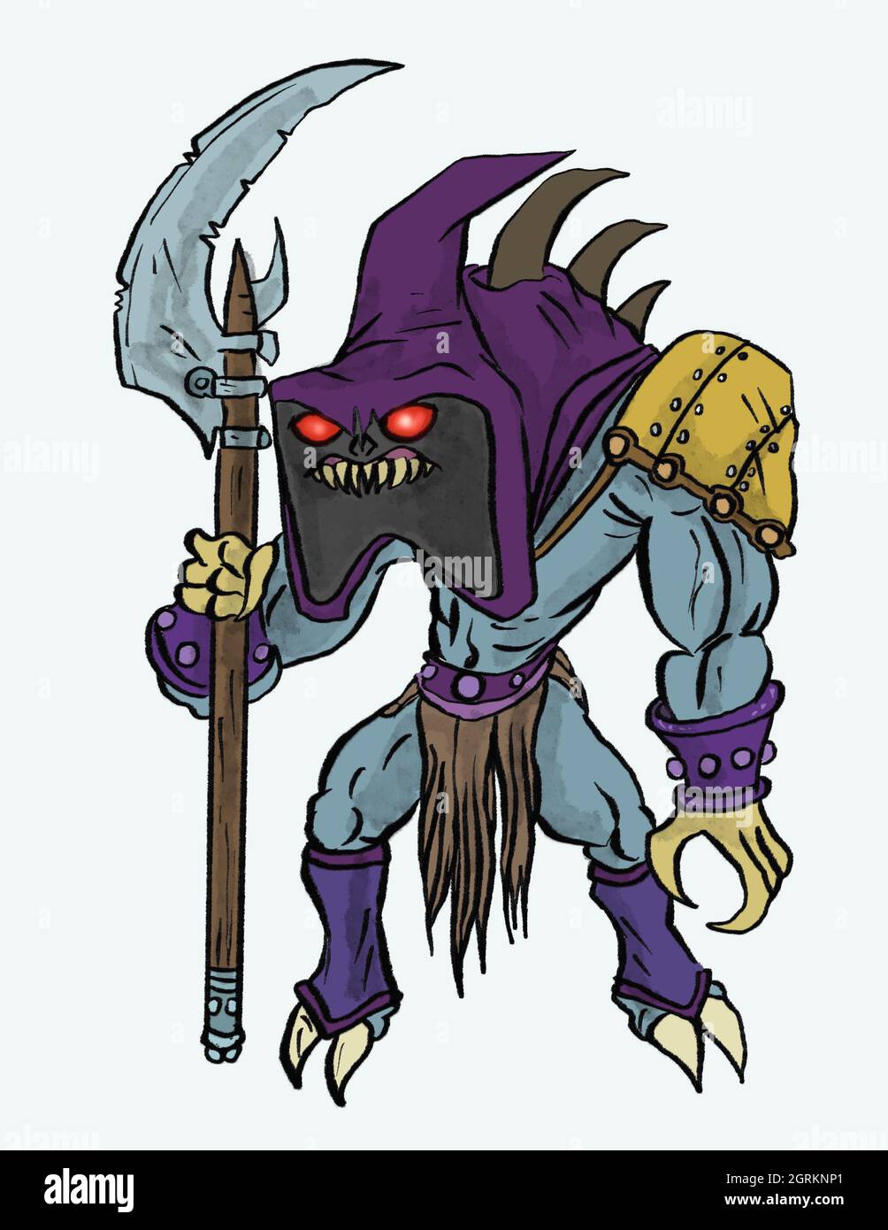 hooded monster illustration Stock Photo - Alamy