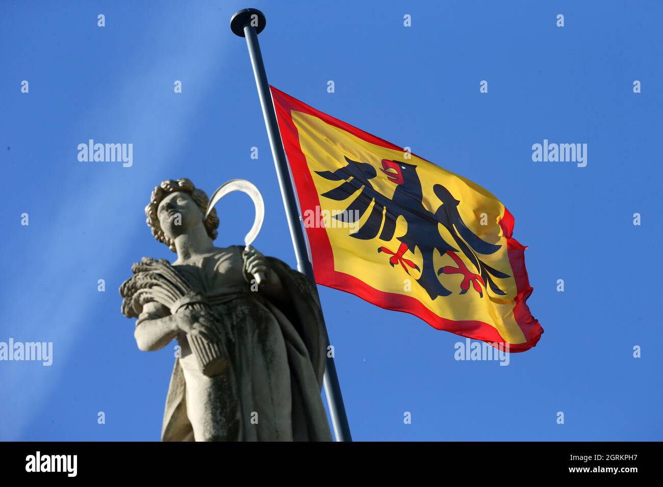 Berlin, Germany. 01st Oct, 2021. The official flag, the standard of the ...