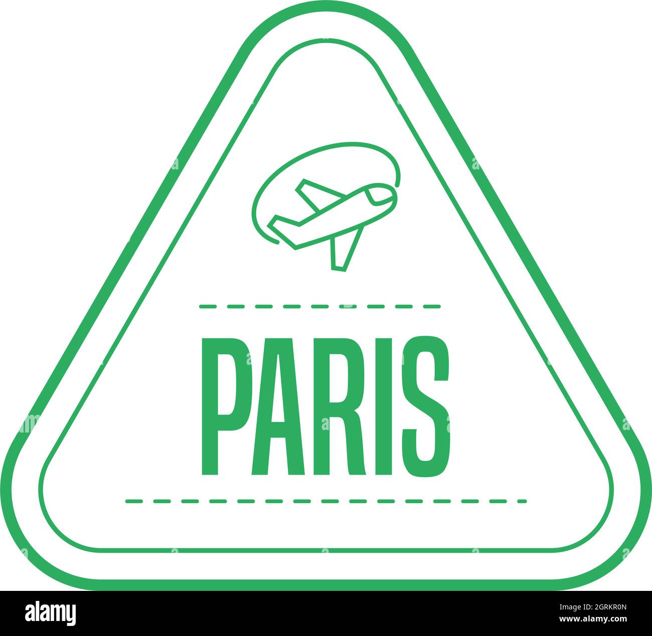 Paris post stamp isolated Cut Out Stock Images & Pictures - Alamy