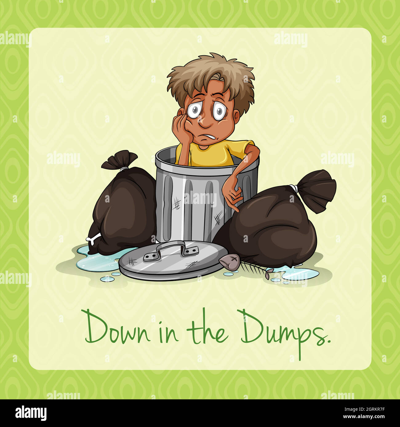 Cartoon illustration sad disappointed man hi-res stock photography and ...