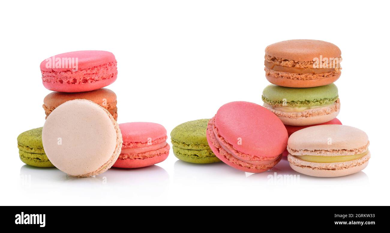 Macaroons Against White Background Stock Photo - Alamy