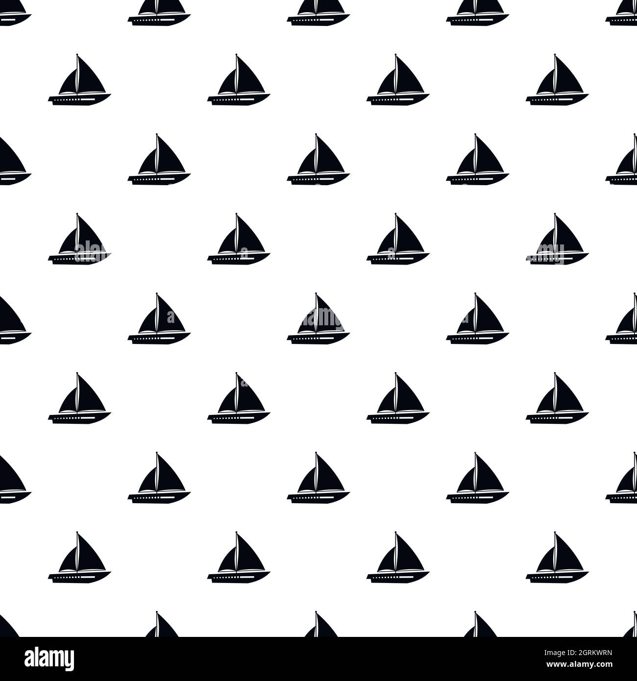Sailing yacht pattern, simple style Stock Vector Image & Art - Alamy
