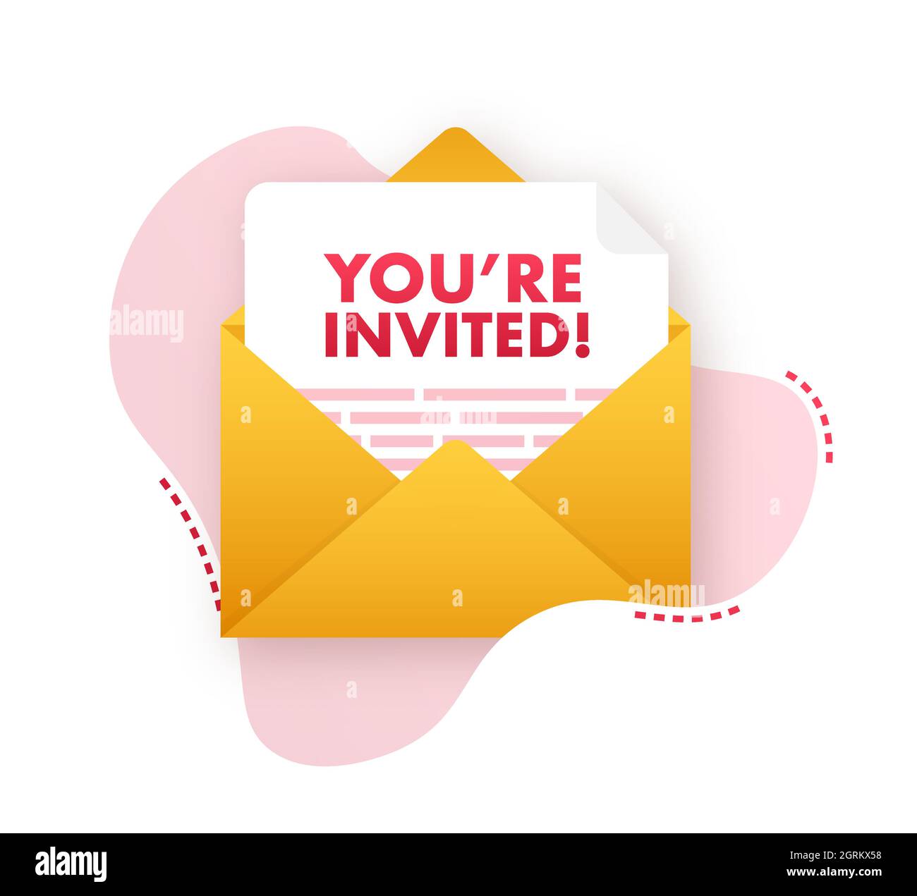 You re invited Badge icon. Written Inside An Envelope Letter. Vector illustration Stock Vector ...