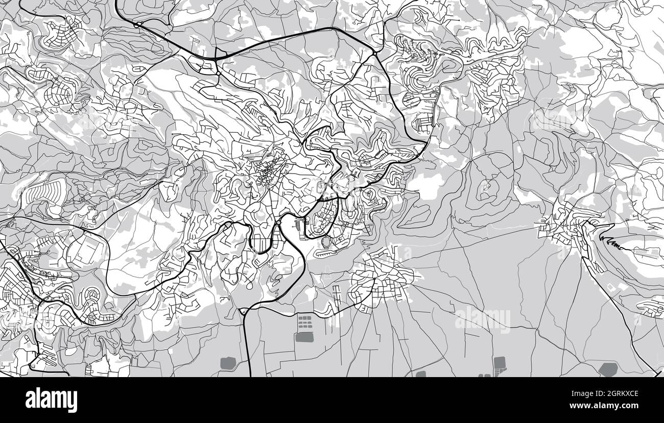 Urban vector city map of Nazareth, Israel, middle east Stock Vector ...