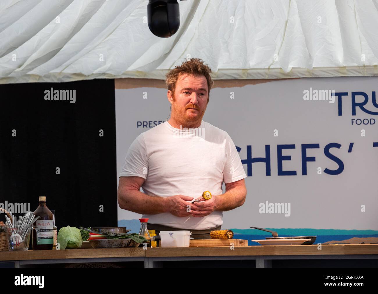 Truro, UK,1st October 2021,Truro Food Festival opened today on Lemon ...