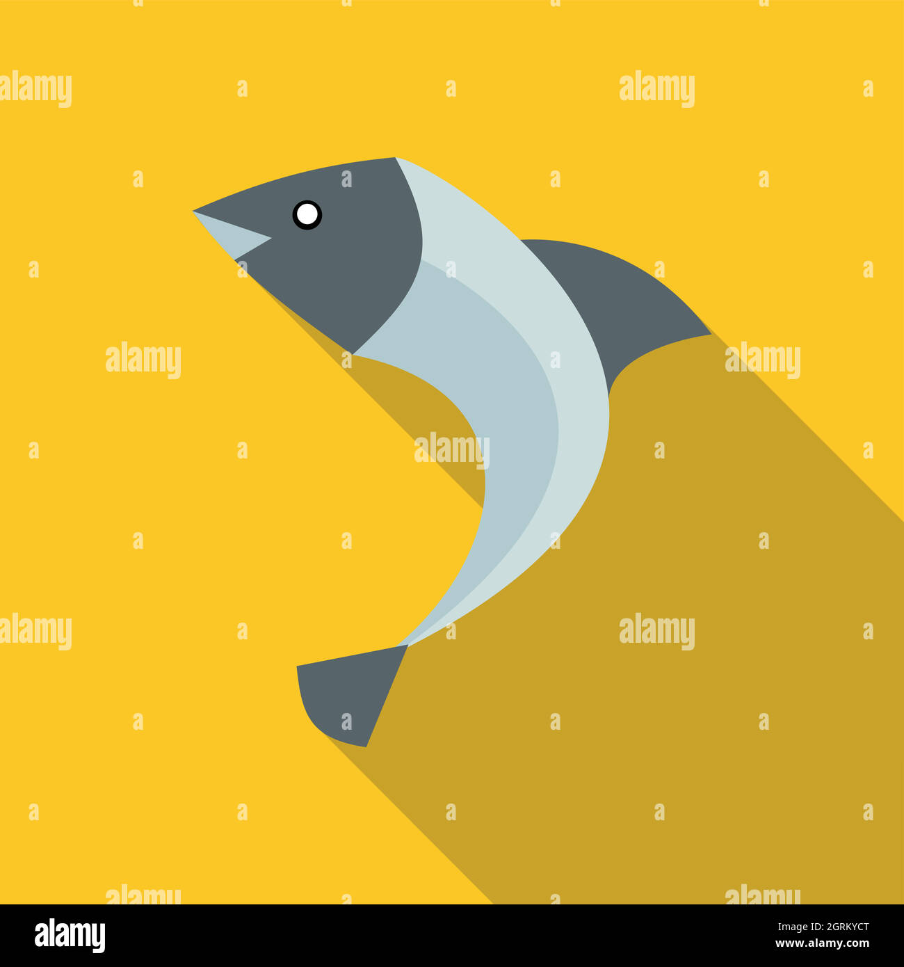 Fish icon, flat style Stock Vector Image & Art - Alamy