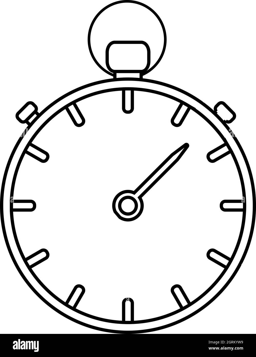 Stopwatch icon, outline style Stock Vector Image & Art - Alamy