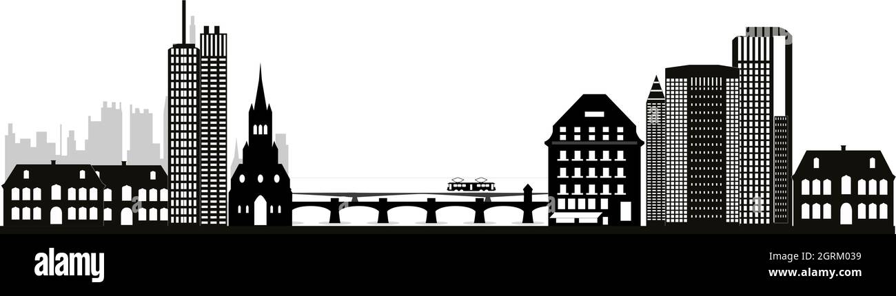 illustration of bases city skyline Stock Vector Image & Art - Alamy