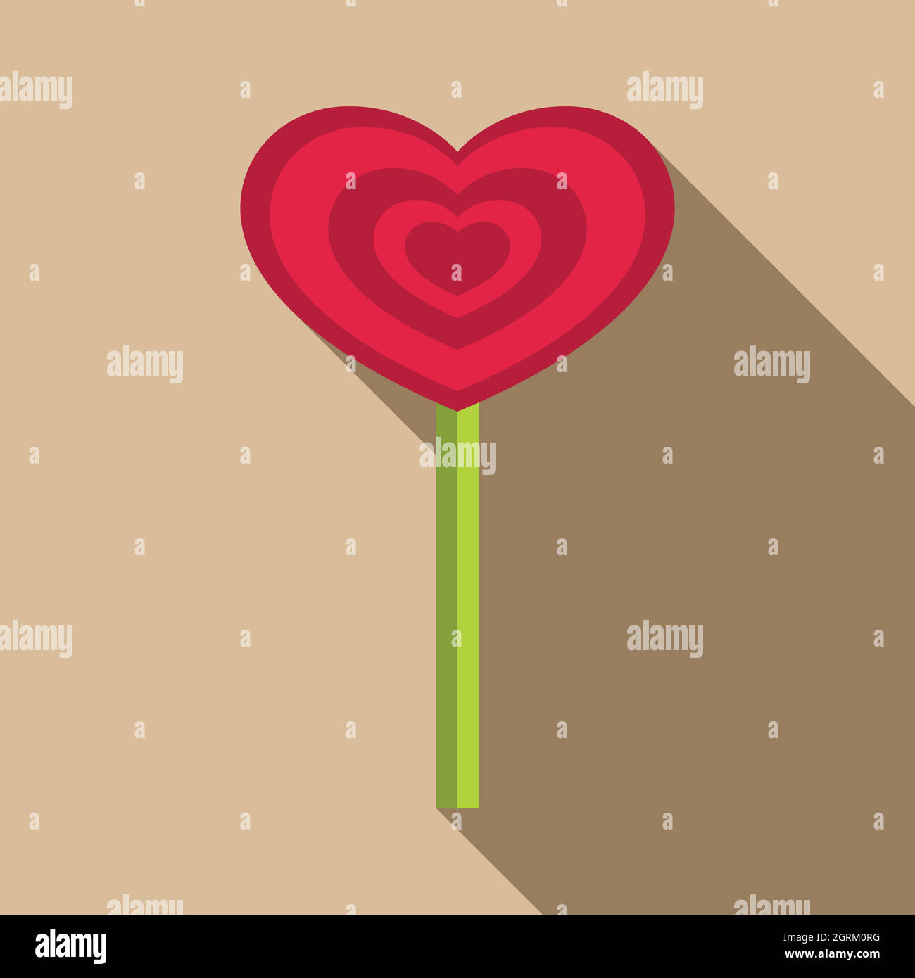 Heart candy icon, flat style Stock Vector Image & Art - Alamy