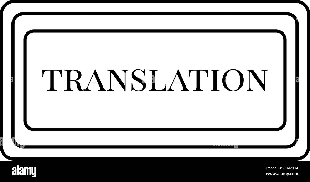 Translation vector illustration Black and White Stock Photos & Images ...