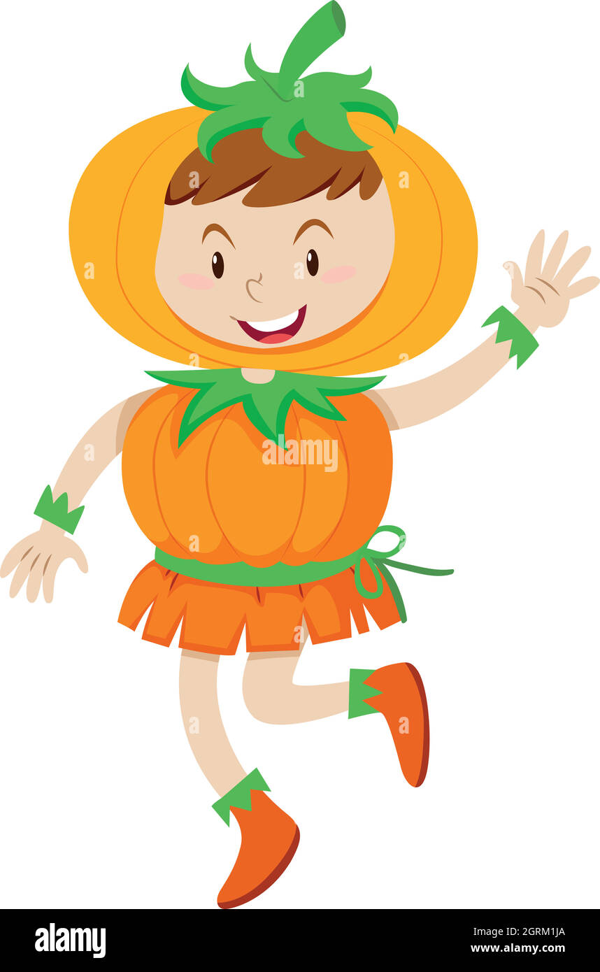 Halloween Pumpkin Costume Clipart