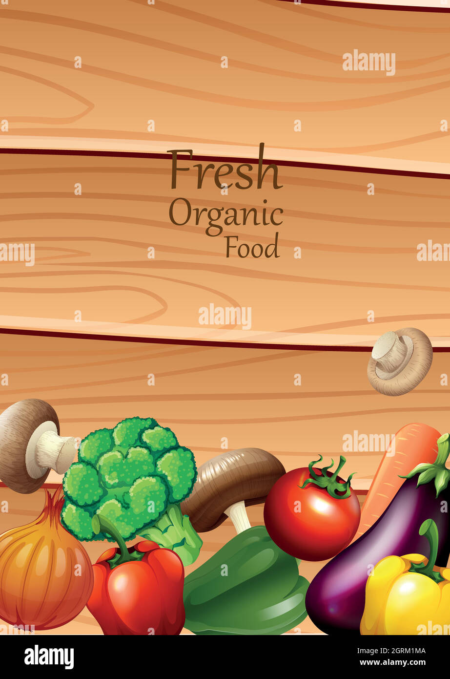 Poster design with fresh vegetables Stock Vector Image & Art - Alamy