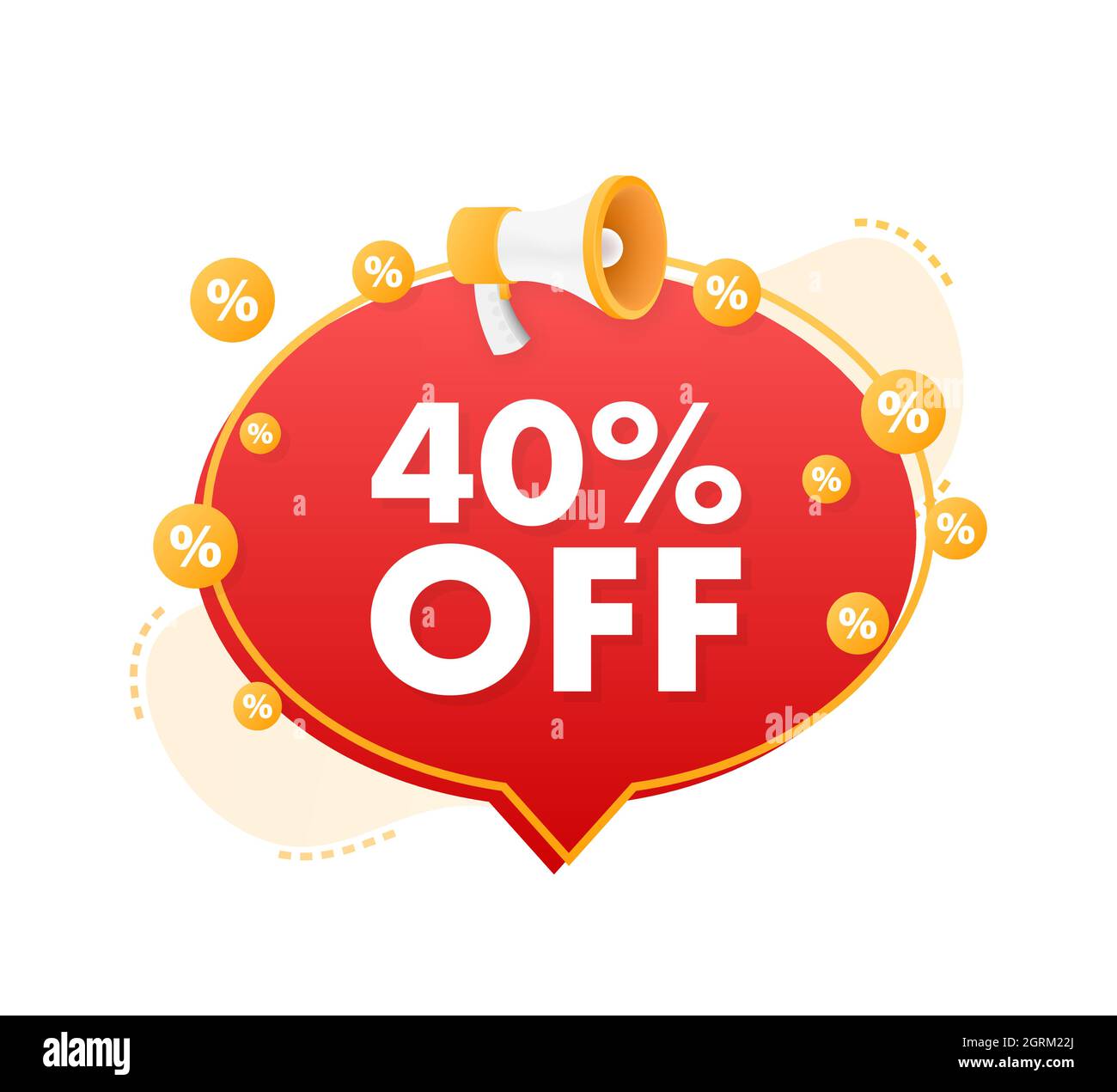 40 percent discount icon flat Cut Out Stock Images & Pictures - Alamy