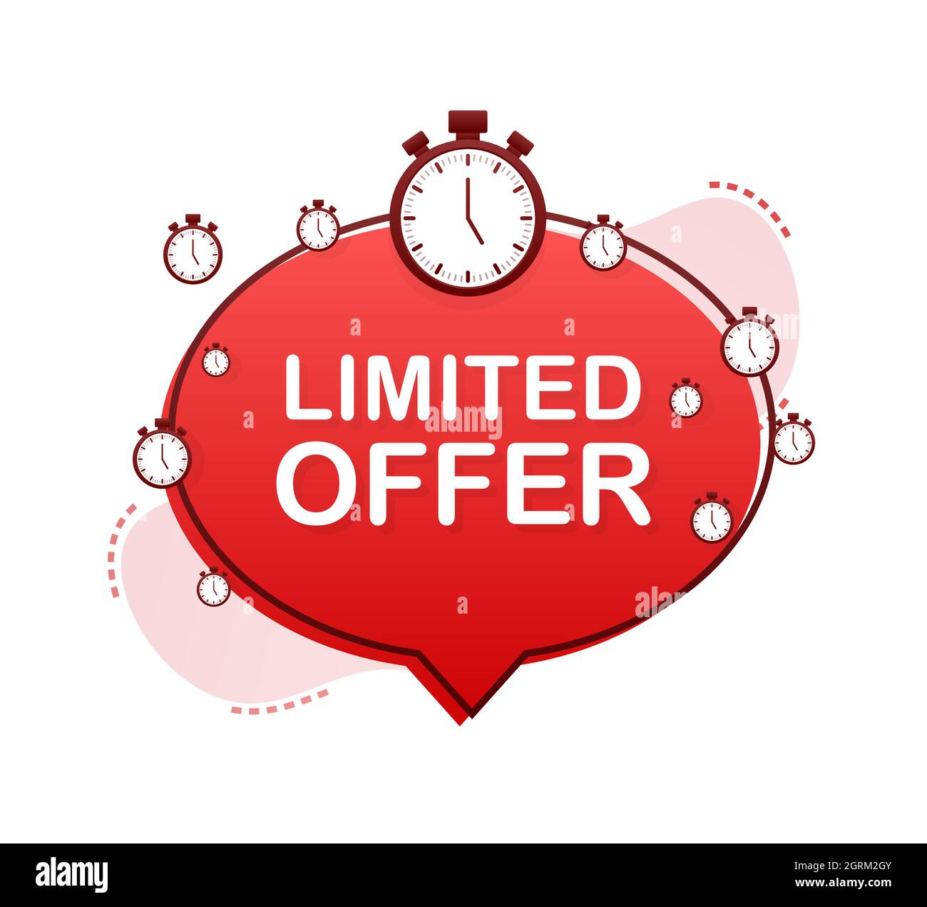 Limited Offer Labels. Alarm clock countdown logo. Limited time offer ...