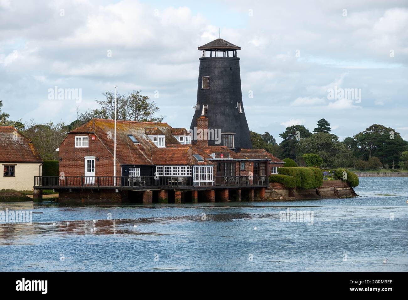 view of the historic old mill at Langstone Harbour England Stock Photo ...