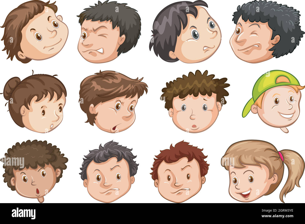 Set of peoples head Stock Vector Image & Art - Alamy