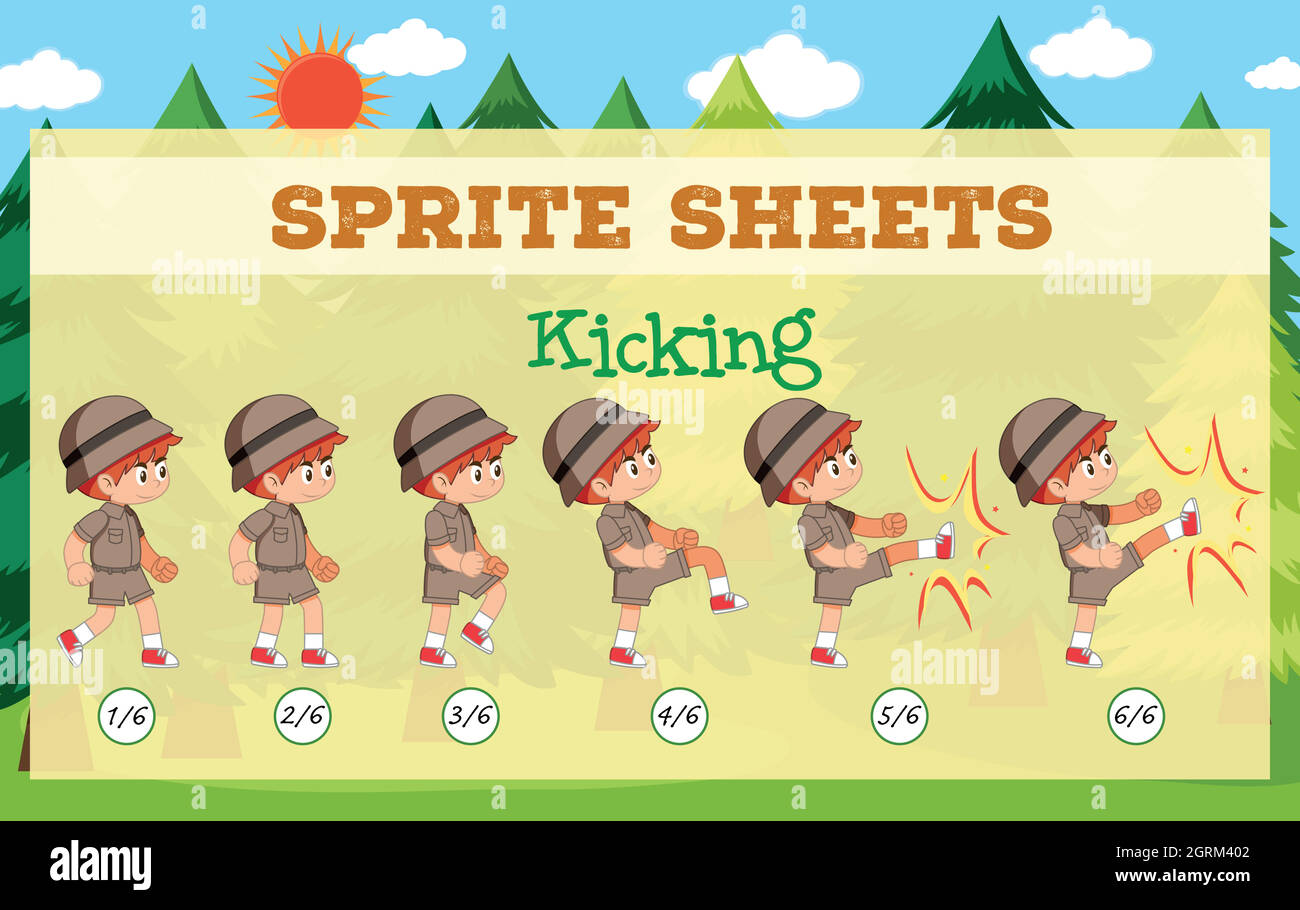 Kick kicking Stock Vector Images - Alamy