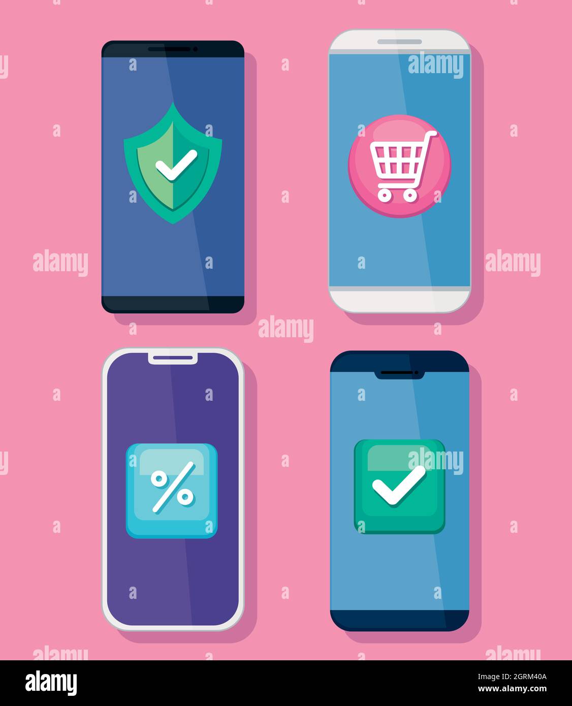 four buying technology icons Stock Vector Image & Art - Alamy