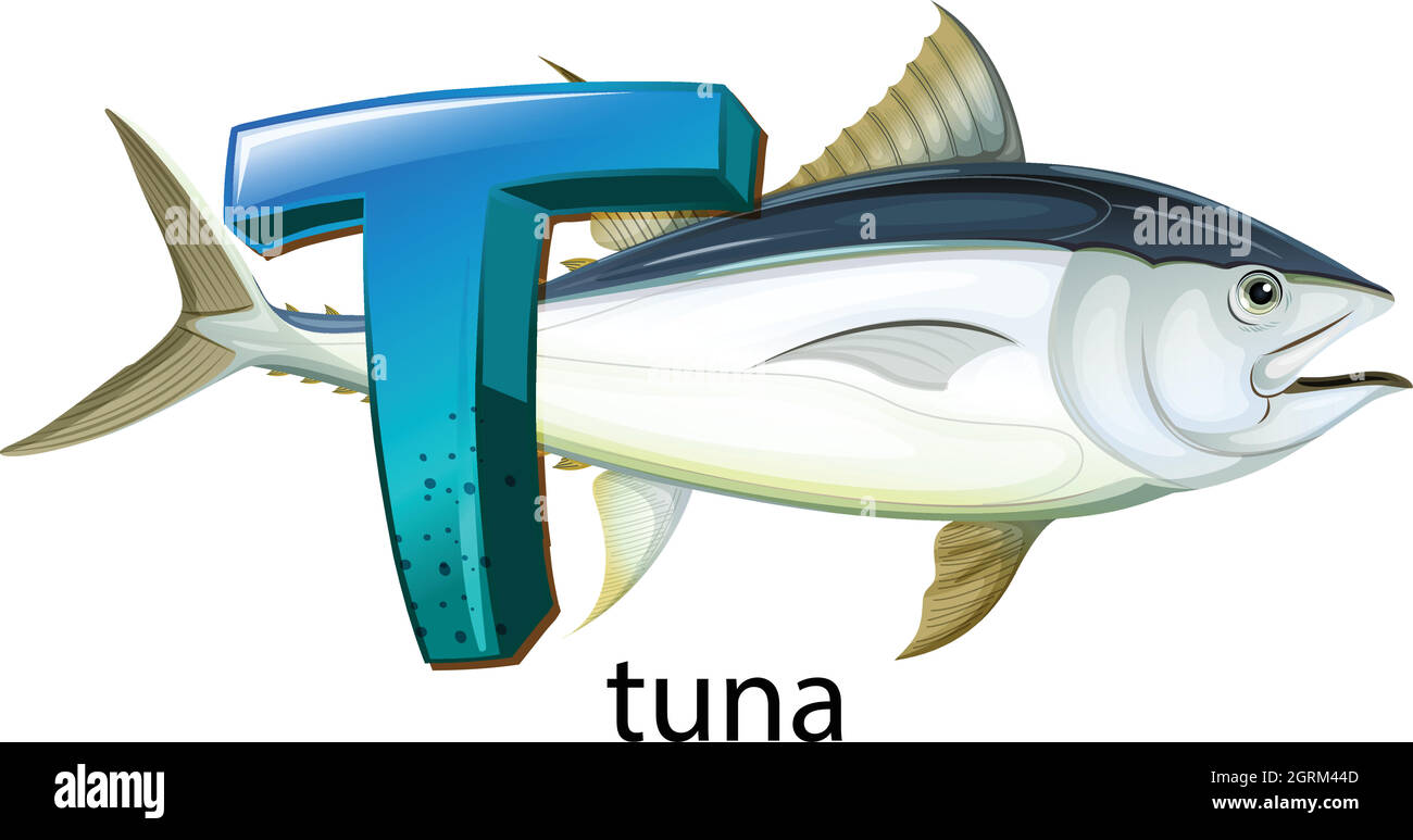 Tuna fish school Stock Vector Images - Alamy