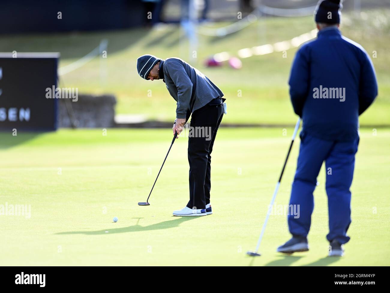 Javier Ballesteros putting on the 18th during day two of the Alfred ...