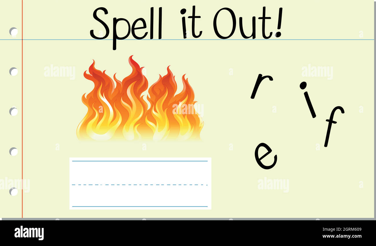 Spell English word fire Stock Vector Image & Art - Alamy