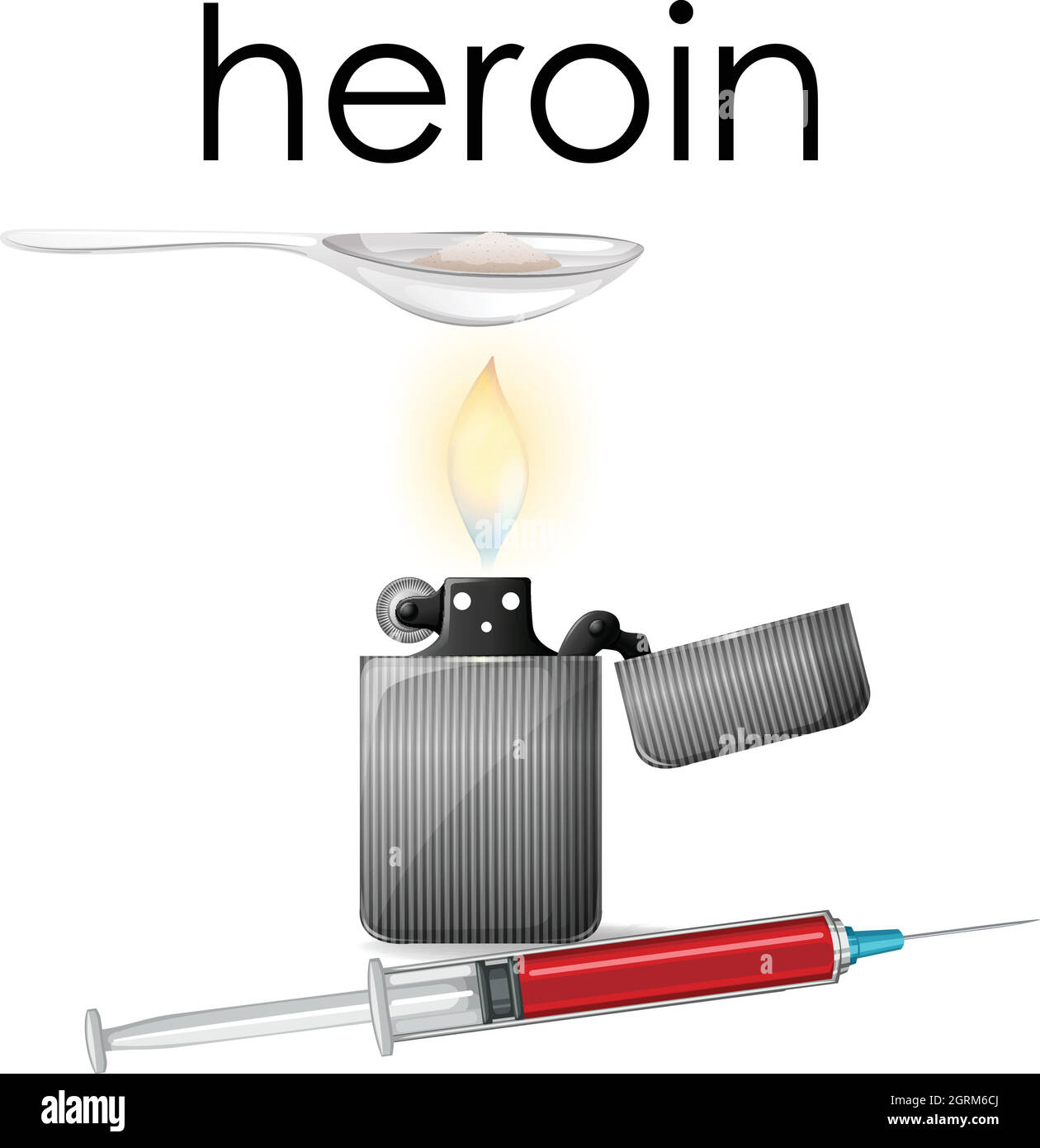 Drug addict heroin syringe Stock Vector Images - Alamy