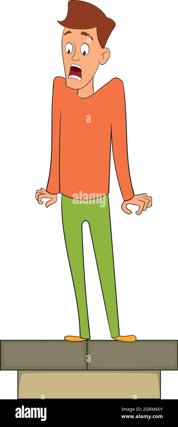 Fear of height icon, cartoon style Stock Vector Image & Art - Alamy