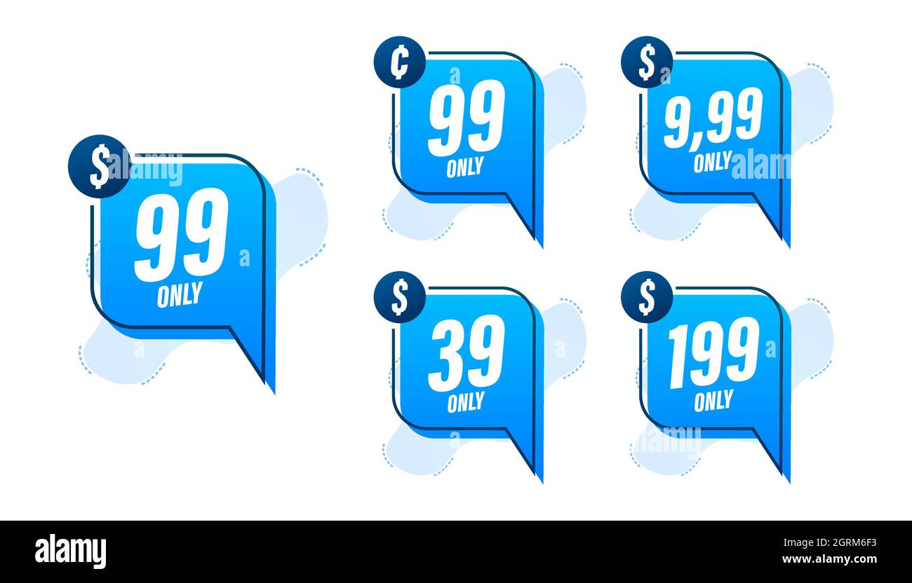 Discount sticker. Template with 99 only. Vector template design. Sale ...