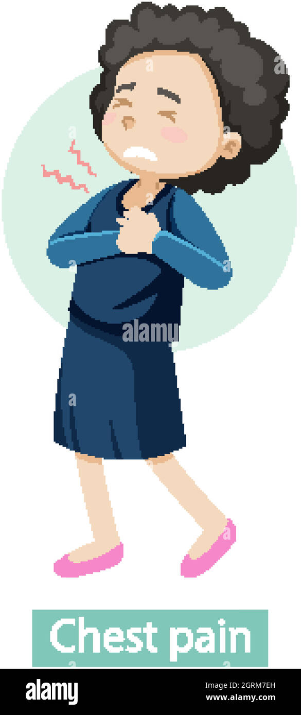 Chest pain cartoon character hi-res stock photography and images - Alamy