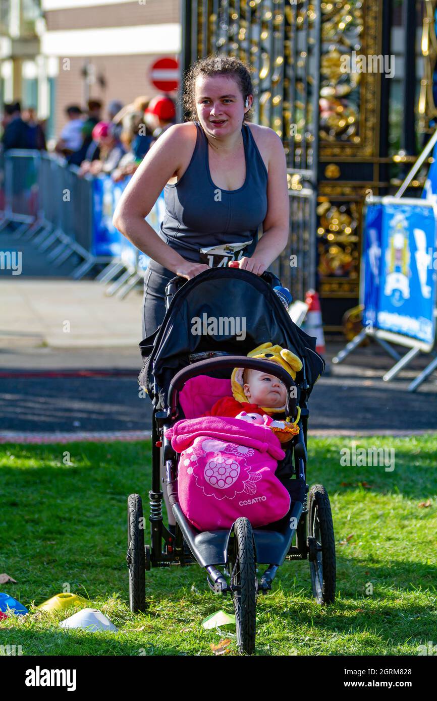 Warrington Running Festival 2021 - woman pushes her baby daughter over ...