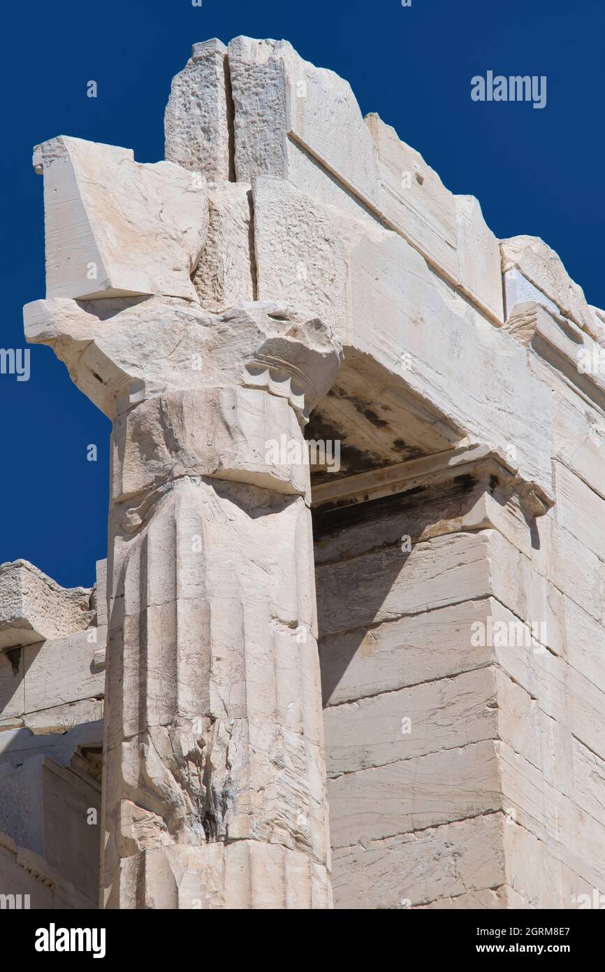 Columns acropolis propylaea athens hi-res stock photography and images ...