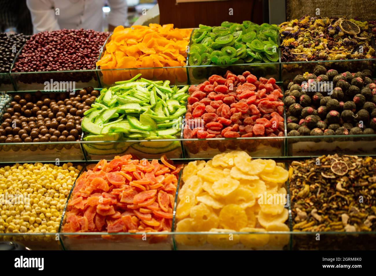 Dried fruits and candies at the market Stock Photo - Alamy