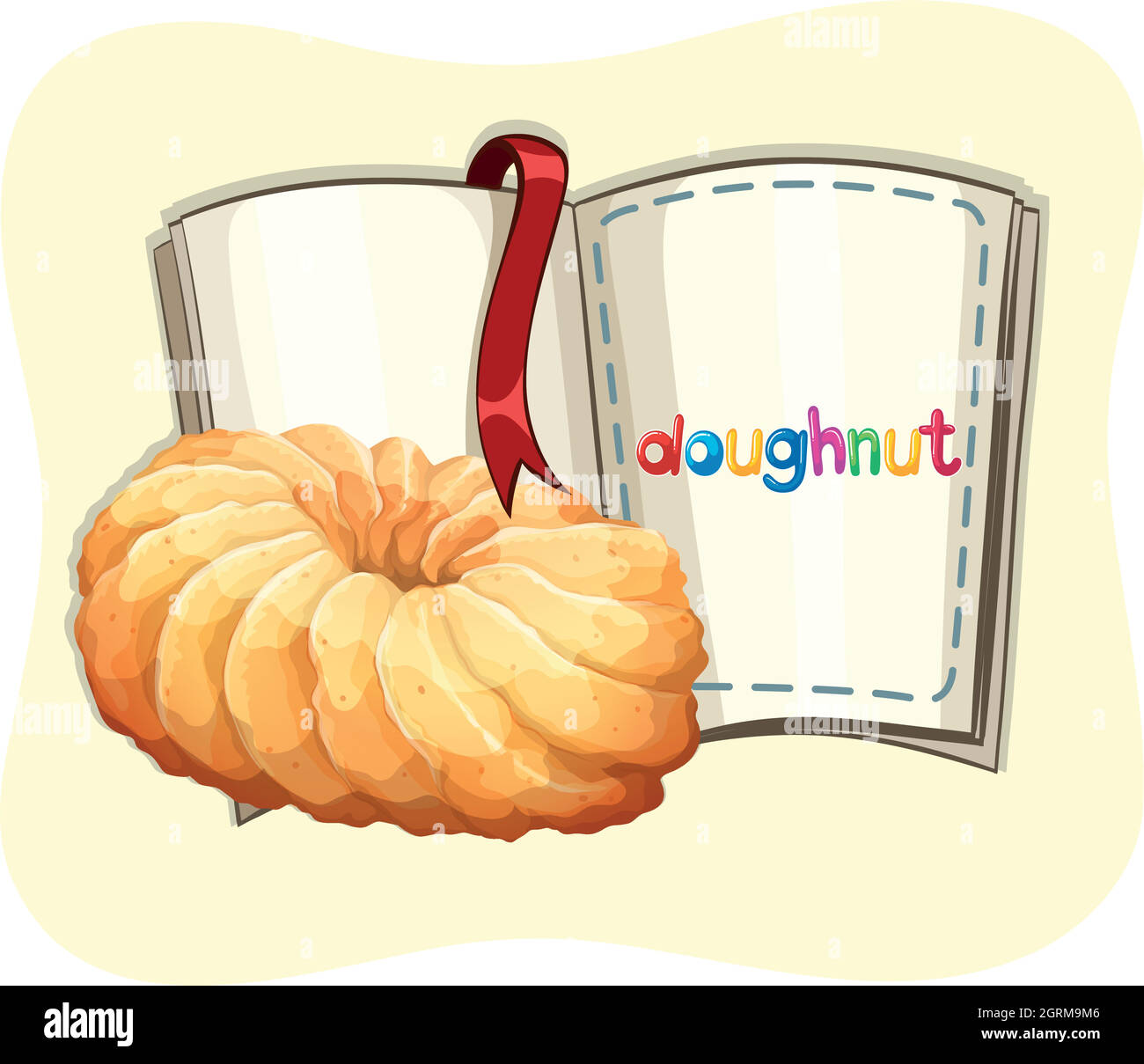 Tasty donut and a book Stock Vector Image & Art - Alamy