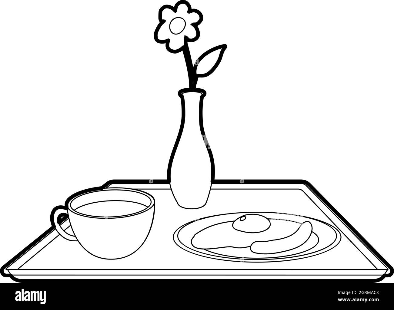 Breakfast in bed icon, outline style Stock Vector Image & Art - Alamy