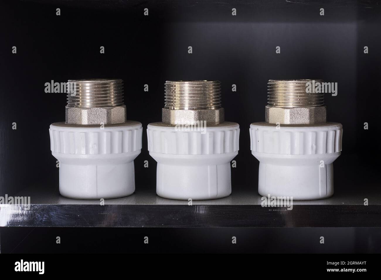 Pipe fitting sets in a toolbar Stock Photo - Alamy