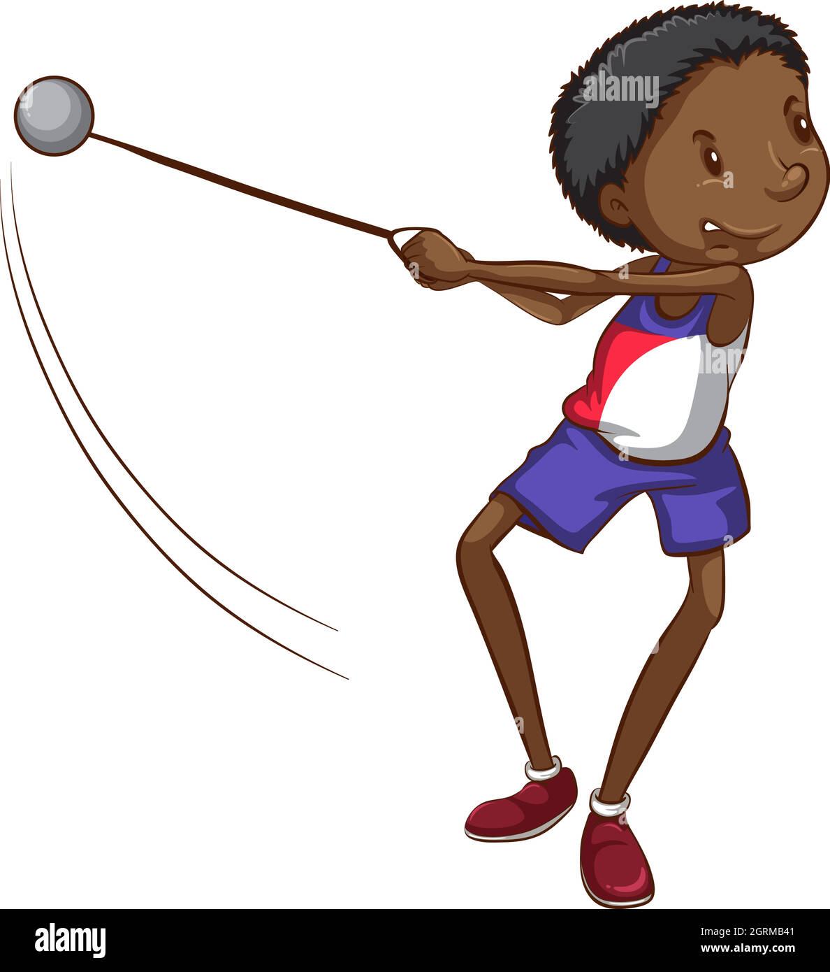 A simple sketch of a brown boy playing Stock Vector Image & Art - Alamy