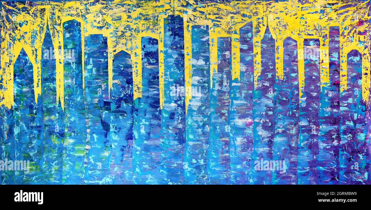 New York City Comb - abstract painting Stock Photo - Alamy