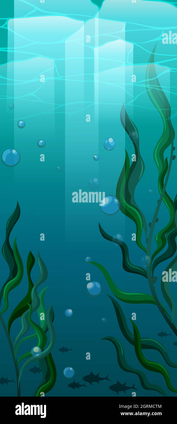 Background design with underwater scene Stock Vector Image & Art - Alamy