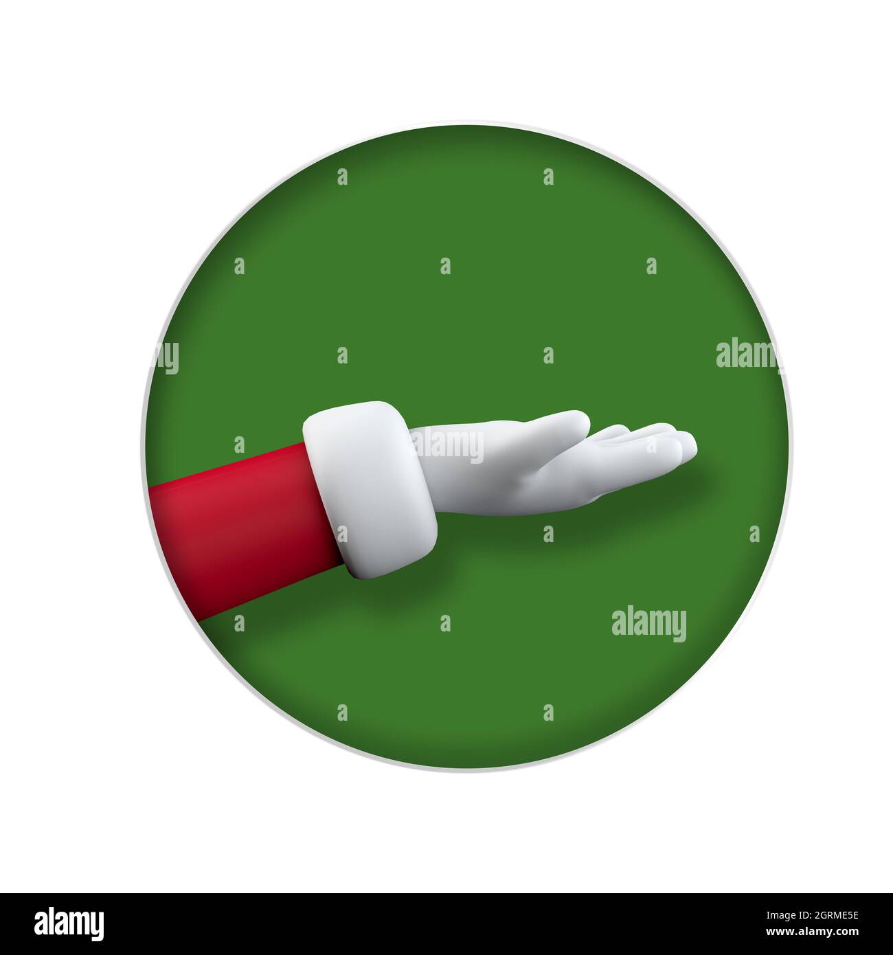 Santa Claus holding palm hand sign festive cartoon Christmas character ...