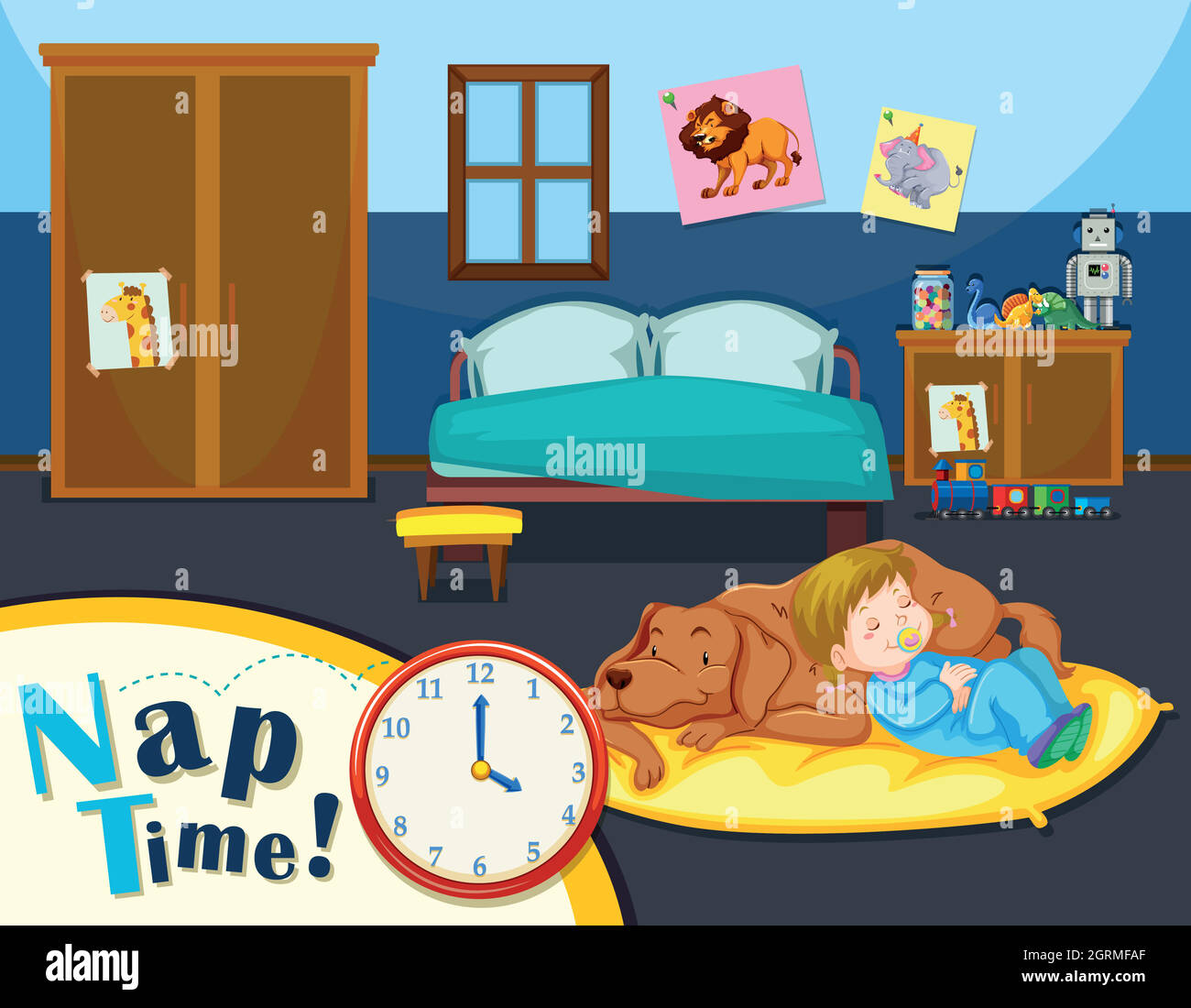 Young girl nap time Stock Vector Image & Art - Alamy