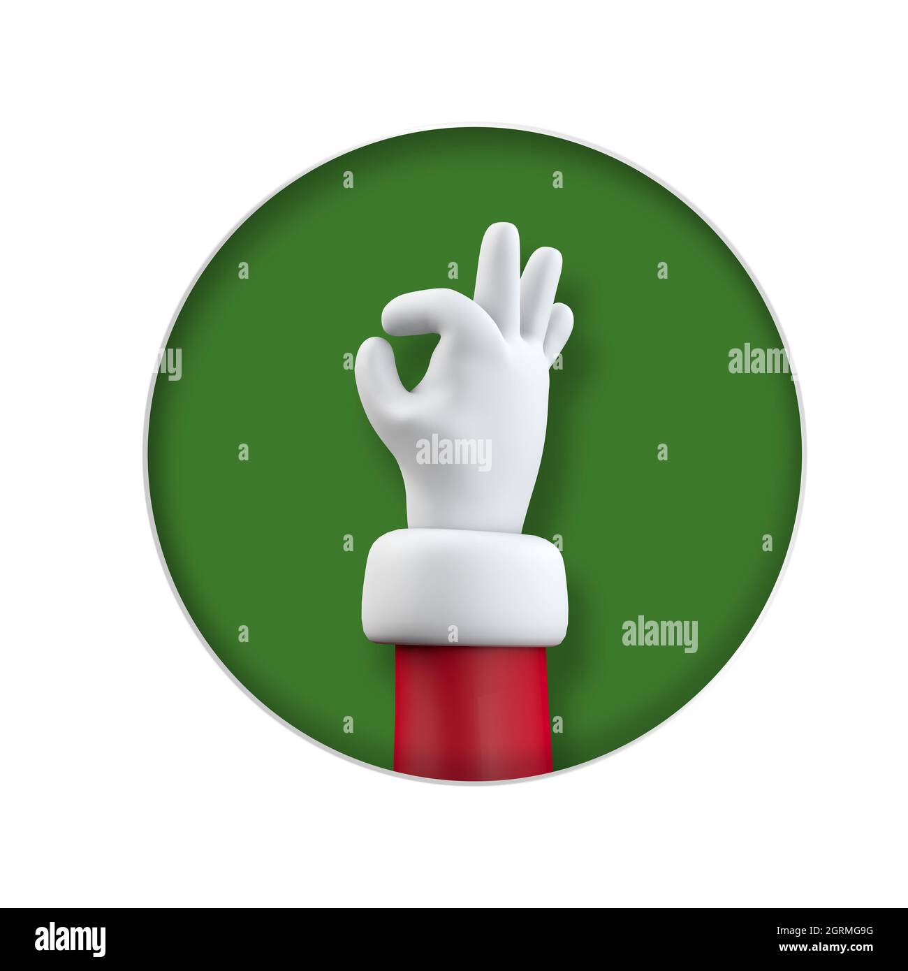 Merry christmas red hand Cut Out Stock Images & Pictures - Alamy