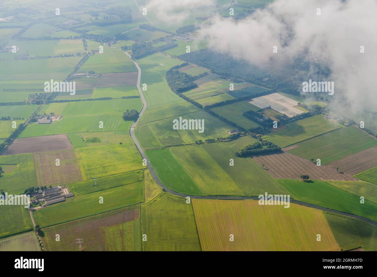 Aerial view of a rural landscape near Eindhoven, Netherlands Stock ...