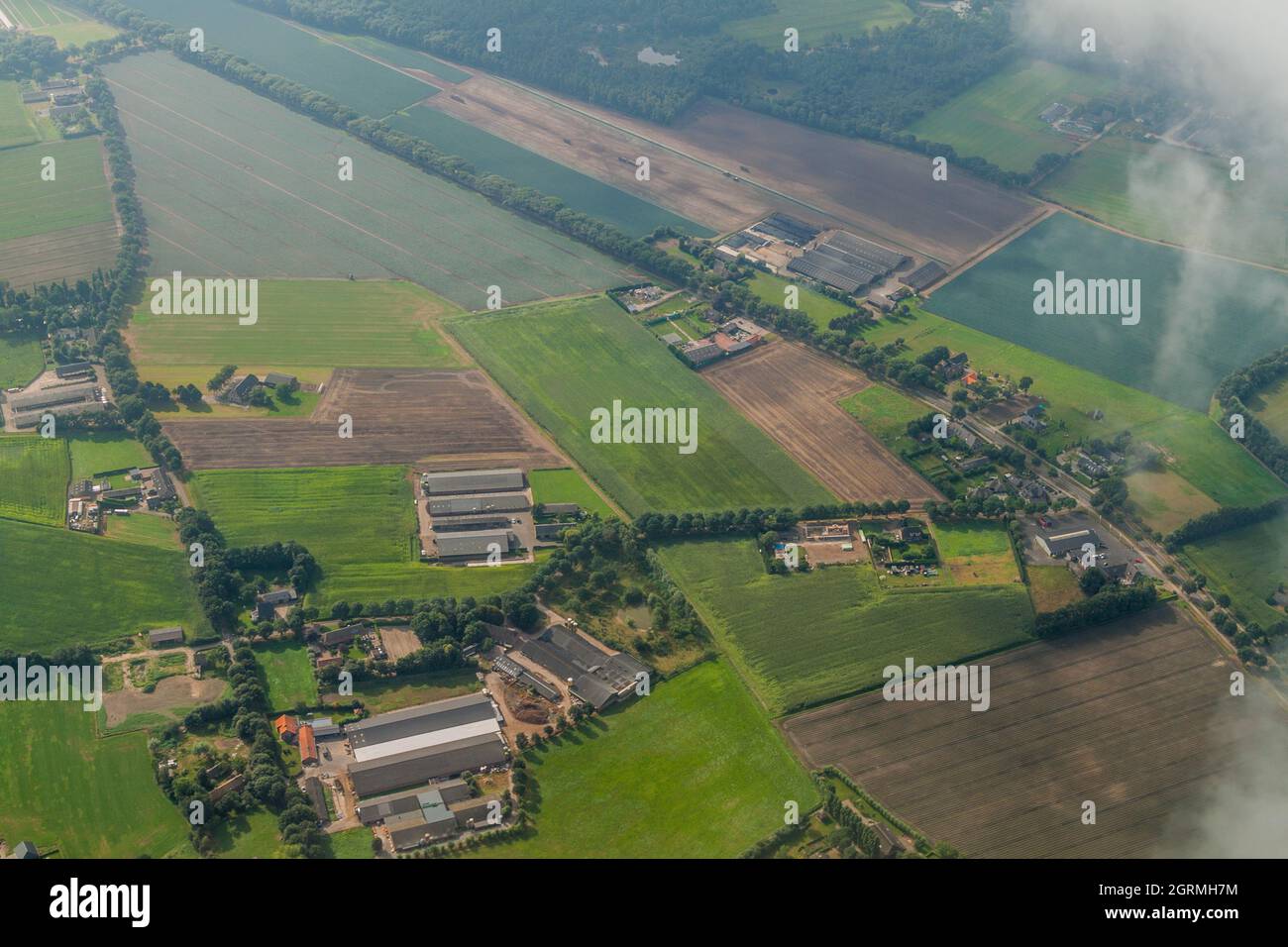 Aerial view of a rural landscape near Eindhoven, Netherlands Stock ...